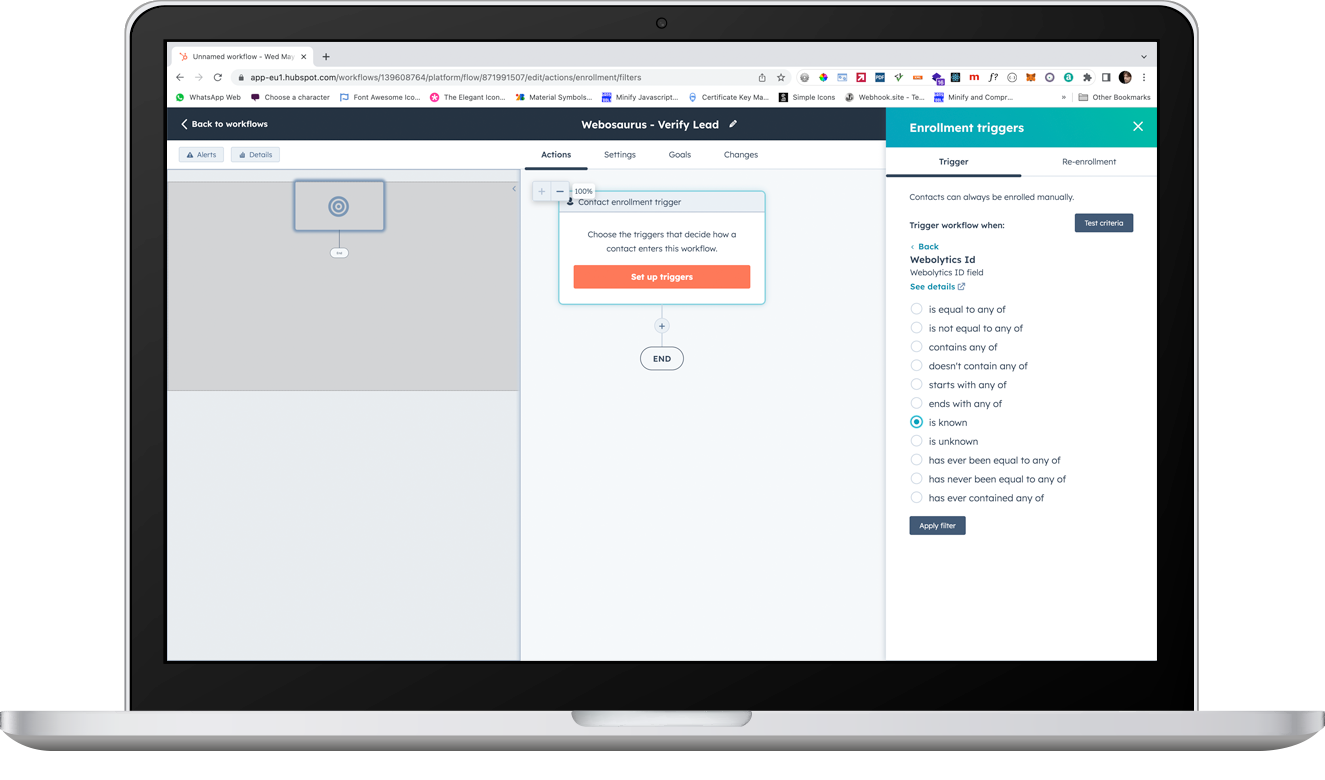 Hubspot Workflow Rules - Verify Lead