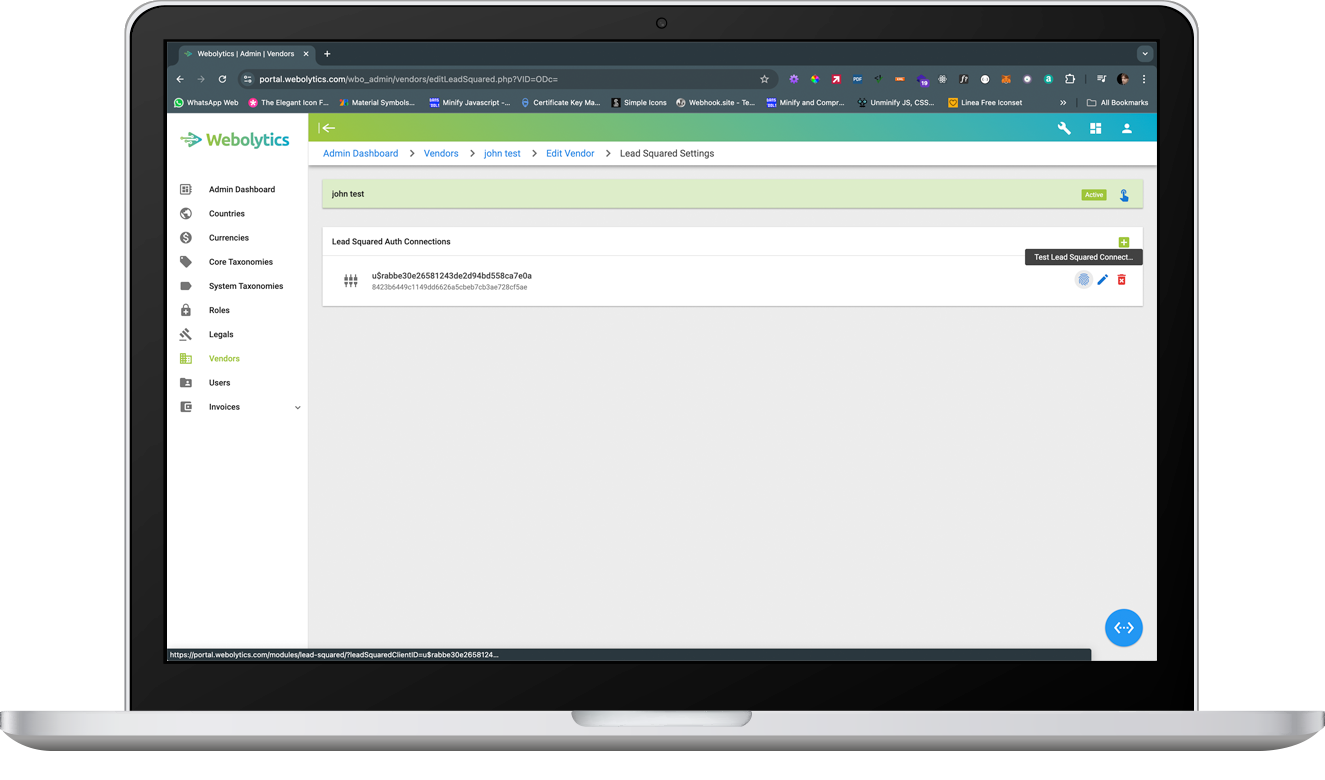 Set up a Lead Squared Connection