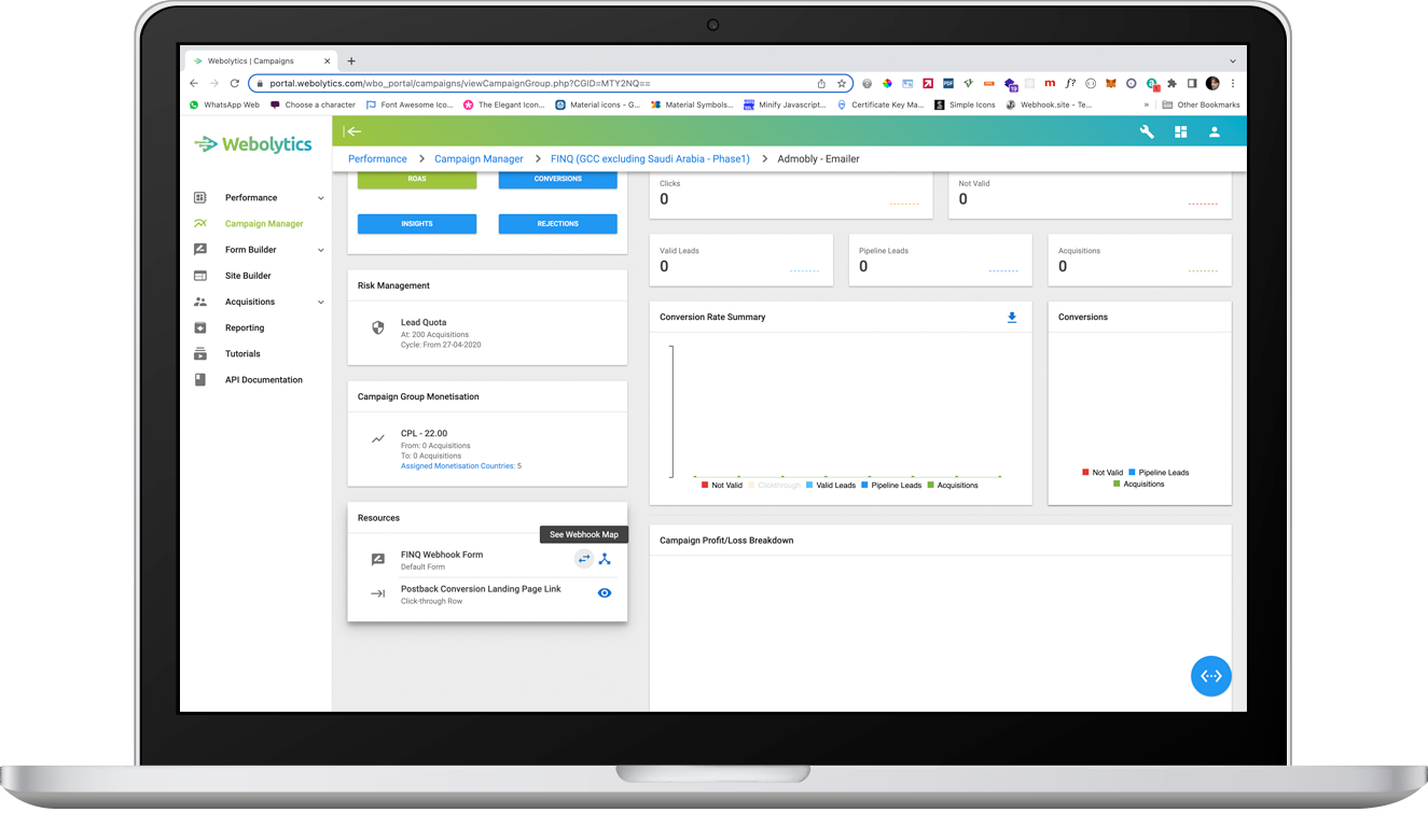 Web-hook Form Map Module