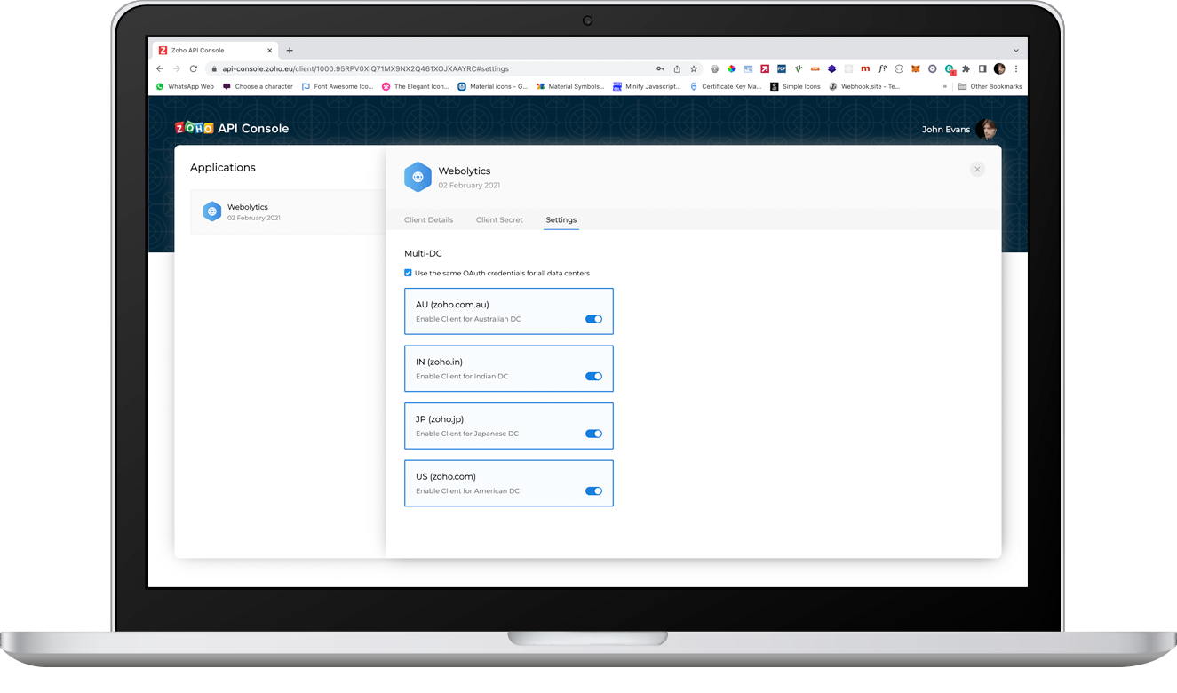 Set Up A Zoho Connection